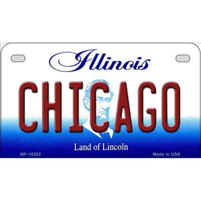 Chicago Illinois Novelty Metal Motorcycle Plate MP-10282 | eBay