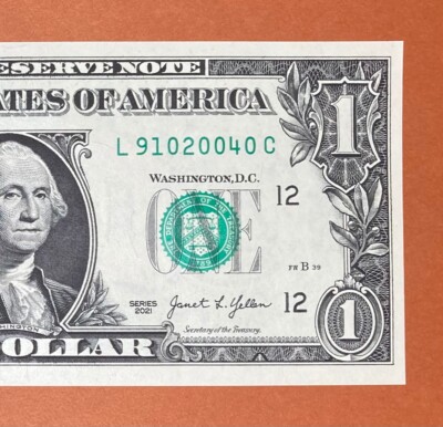 September 10, 2004 (L 91020040 C) Birthday Note $1 One Dollar Bill (9 ...