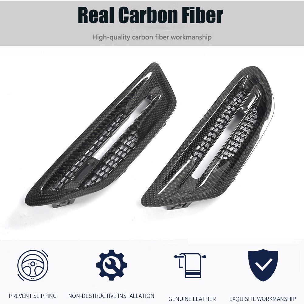 BMW F10 Side Vent Trim Carbon Fiber Side Air Vent Trim Covers For BMW ...