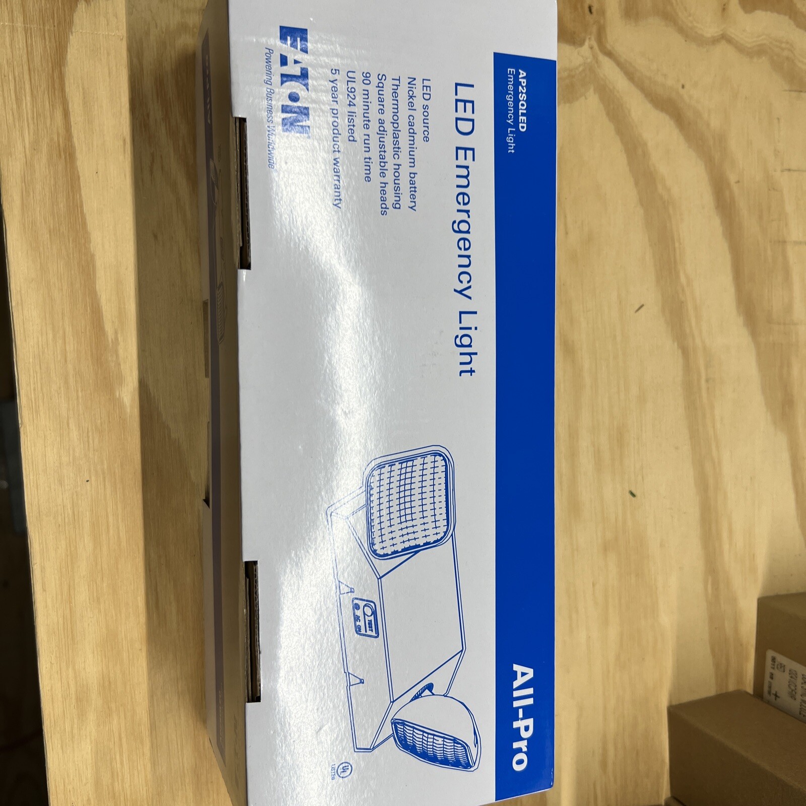 Eaton All-pro Emergency Light Wall Mount Square 2 Head LED White ...