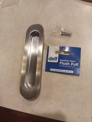 DELF architectual FLUSH PULL STAINLESS STEEL 150 X 40 X 13 MM WITH SCREWS | eBay Australia