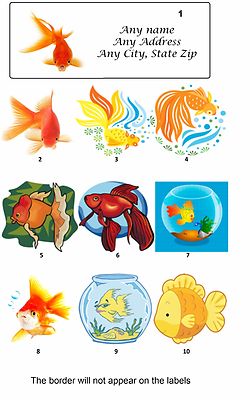 30 Personalized Fishing Fish Address labels (Fi3) | eBay