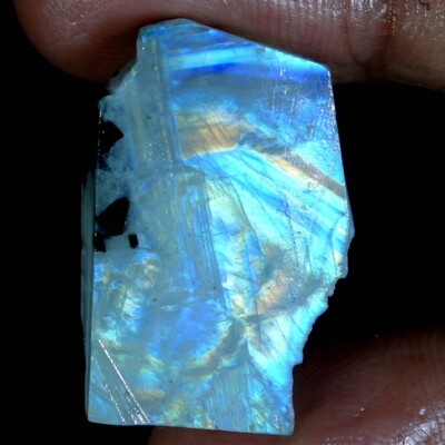 Rock Moonstone Rough Specimen Blue Fire Moonstone Rough Slab Natural ...