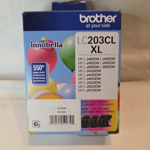 NEW OEM - BROTHER LC203CL 3-PACK COLOR INK CARTRIDGES - LC2033PKW 2027 ...