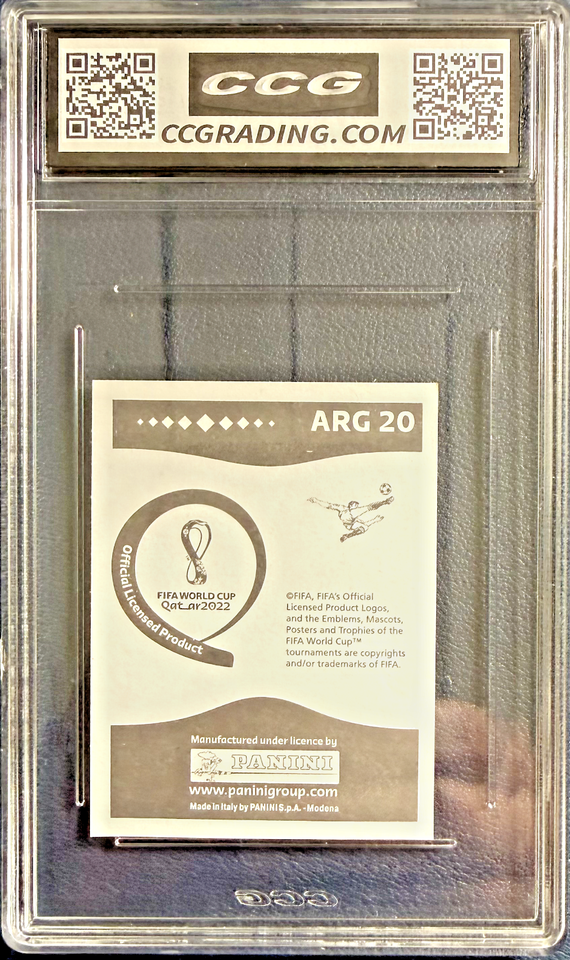 2022 Panini FIFA World Cup Qatar Lionel Messi “Gray Back” CCG GEM MINT ...