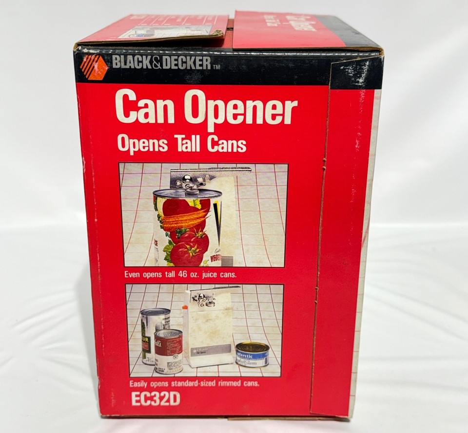 Vintage Black & Decker Tall Electric Can Opener Counter Top EC32D ...