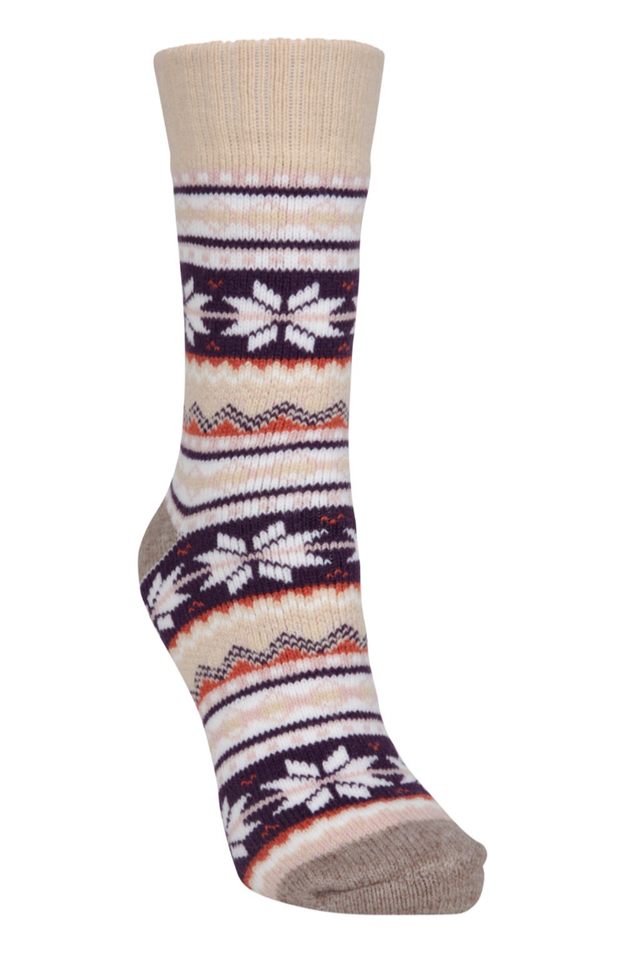 Mountain Warehouse Country to Coast Fairisle womans cosy socks Beige UK ...