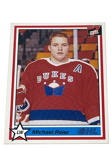 1991-Michael Reier-7th Inning Sketch, Hockey, LW, Dukes of Hami. OHL ...