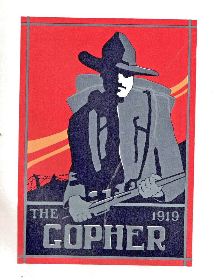 1919 University of Minnesota Yearbook, Gopher World War I Theme ...