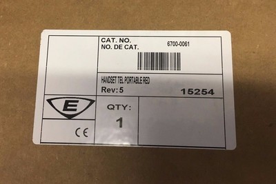 NEW EDWARDS 6700-0061 PORTABLE TELEPHONE HANDSET-RED W/ COILED CORD | eBay