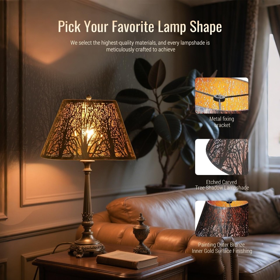 Vintage bronze gold lamp shade,metal lamp shade,large lamp shade,bell ...