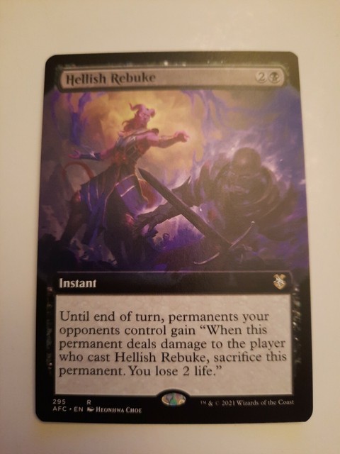 MTG Hellish Rebuke Commander: Adventures in the Forgotten Realms 295 Regular Rare for sale ...