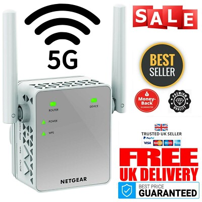 WiFi Range Extender Signal Booster 5G Network NETGEAR Internet Wireless ...