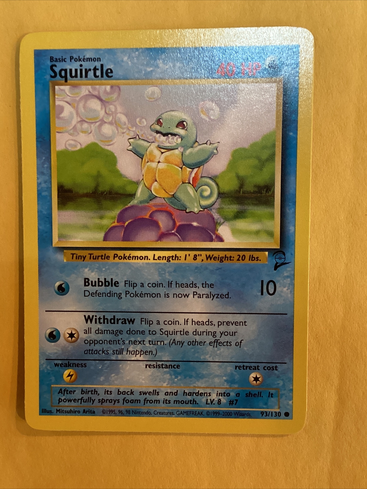Pokémon TCG Squirtle Base Set 2 93/130 Regular Unlimited Common MINT | eBay