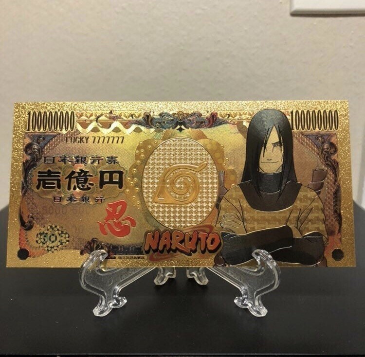 24k Gold Foil Plated Naruto Banknote Set | eBay
