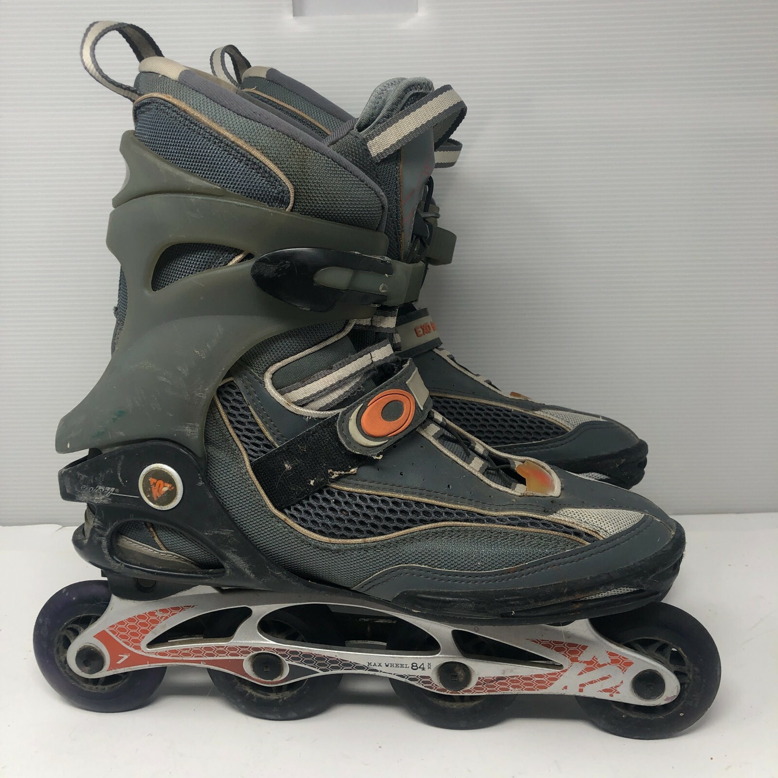 Men's K2 EXO 6.1 Rollerblades Inline Skates Size 10 Gray 70mm for sale ...