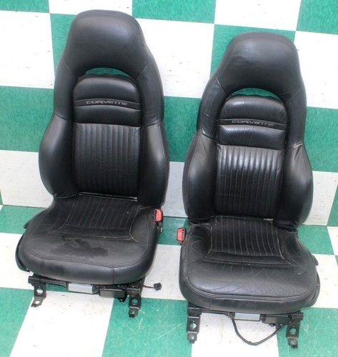 *WEAR* 01' C5 Corvette Coupe Black Leather Memory Dual Power Bucket ...