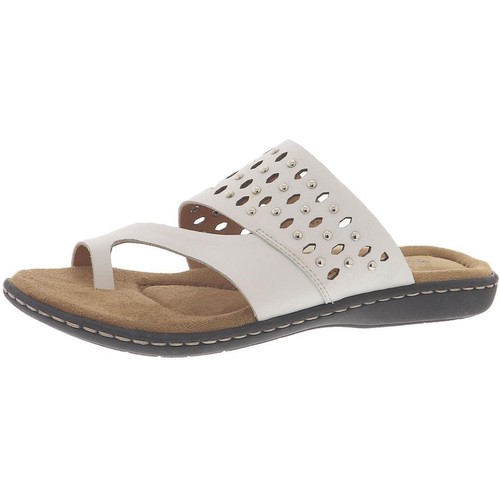 Array Womens Catalina White Slide Sandals Shoes 7.5 Wide (C,D,W) BHFO ...
