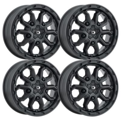 (Set-4) Vision 410 Korupt 17x7.5 5x130 45mm Satin Black Wheels Rims 17 ...