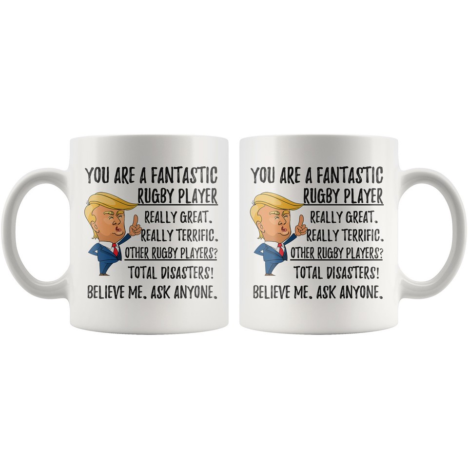 Funny Fantastic Rugby Player Coffee Mug, Rugby Player Trump Gifts, Best ...