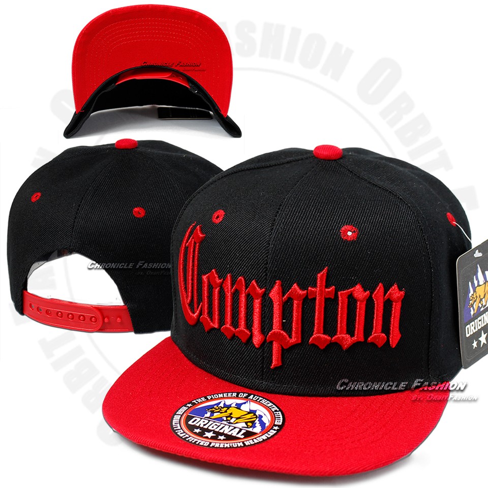 COMPTON Baseball Cap Embroidered Snapback Hat Adjustable Flat Hip Hop ...