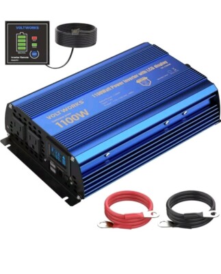 Power Inverter 1100W DC12V to AC120V Modified Sine Wave 1000w Inverter ...