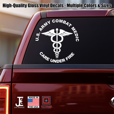 Army Combat Medic Vinyl Sticker Decal - Car/Truck Windows - Size ...