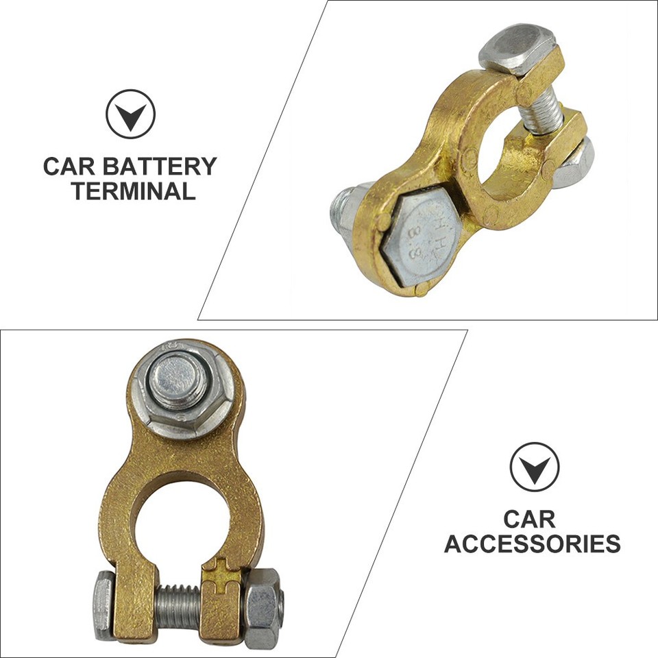 1 Set Car Battery Terminal Quick Post Terminal Positive and Negative ...