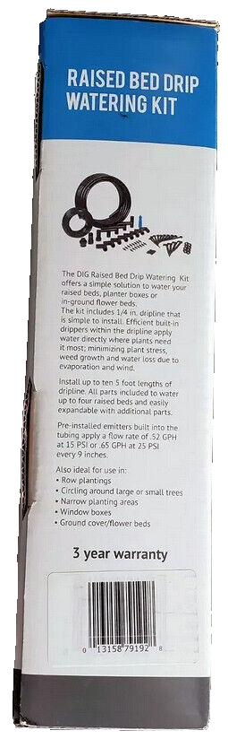 DIG ML50 Raised Bed Drip Watering Kit Complete One Box Irrigation Kit ...