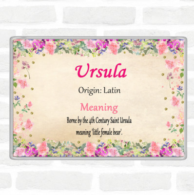 Ursula Name Meaning Jumbo Fridge Magnet Floral | eBay UK