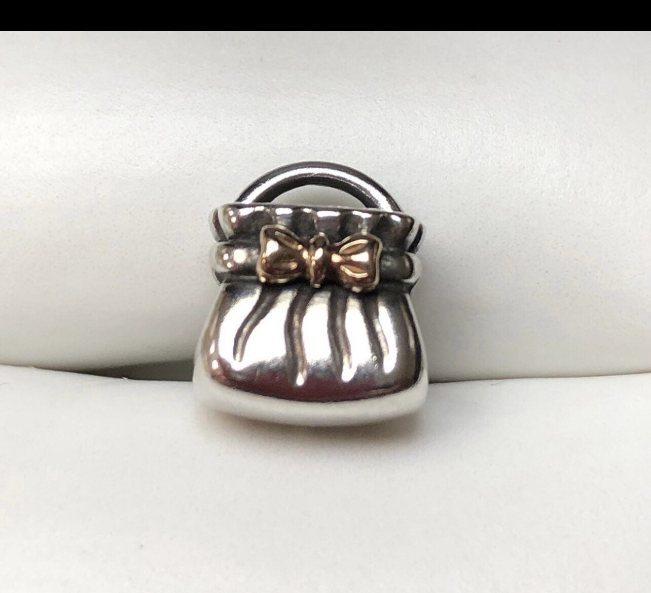 Authentic Pandora 14k Gold Purse / Bag Two Toned Reti… - Gem