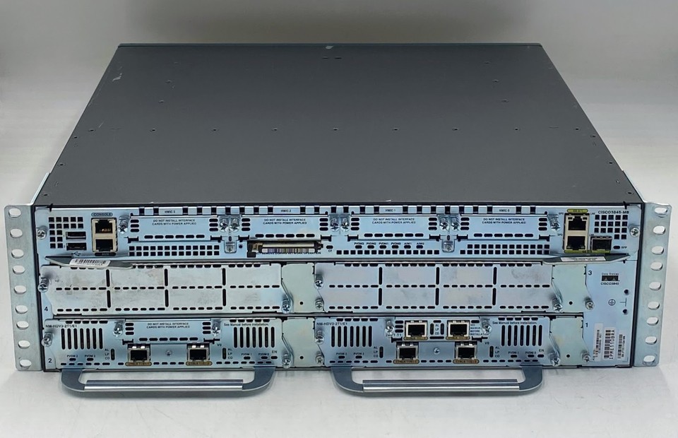 Cisco 3845 Integrated Services Router, w/ NM-HDV2-2T1/E1 | eBay
