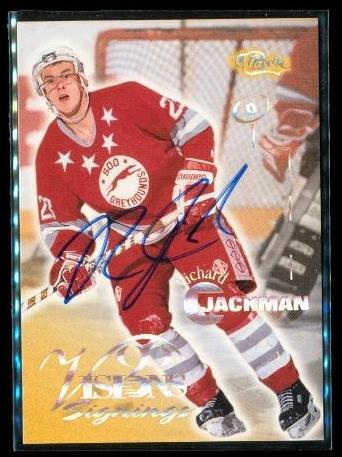 Vintage 1996 CLASSIC VISIONS AUTOGRAPH Hockey Card RICHARD JACKMAN ...
