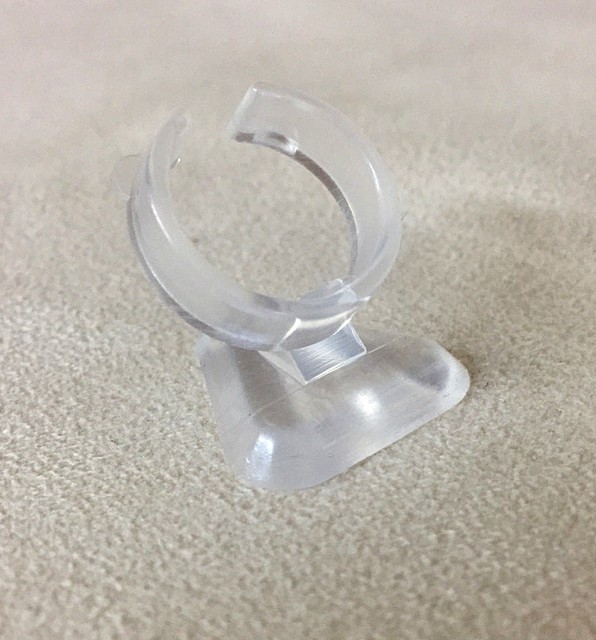 Set of 50 Ring Clips Triangular Clear Plastic Jewellery Display *uk ...