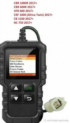 Fault code scanner diagnostic OBD2 tool for Honda Motorcycle 4 pin ...