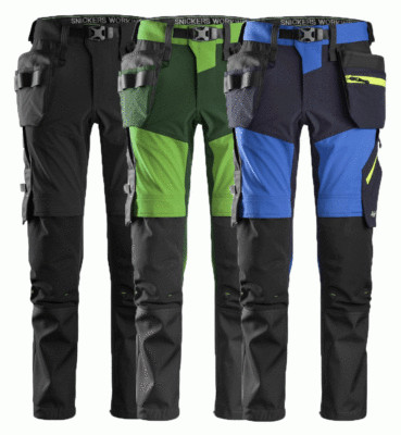 Snickers 6940 FlexiWork, Stretch Work Knee Pad Holster Pocket Trousers ...