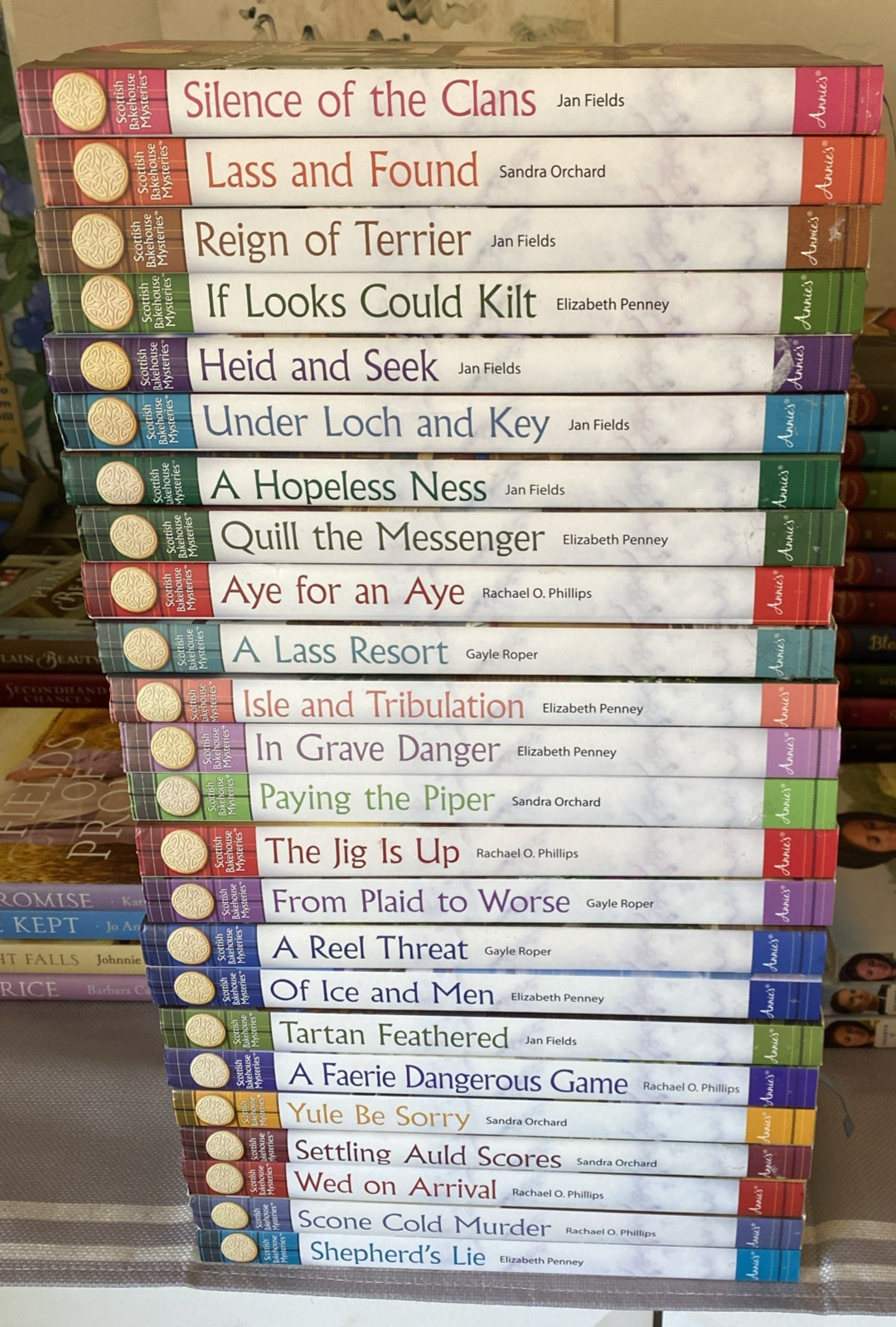 Scottish Bakehouse Mysteries 24 Book lot set VG Christian HC Annie's ...