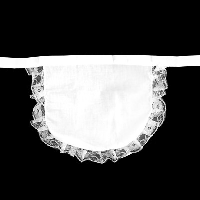 Kids Girls White Victorian Fancy Dress Up Maid Cooking Lace Pinny Apron ...