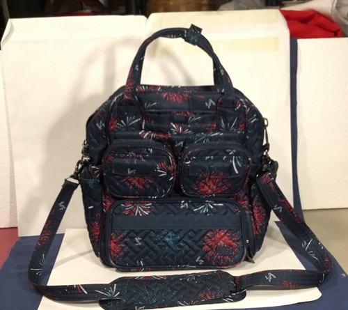 Lug Mini Puddle Jumper Navy Blue Fireworks Shoulder Double Handle Bag ...