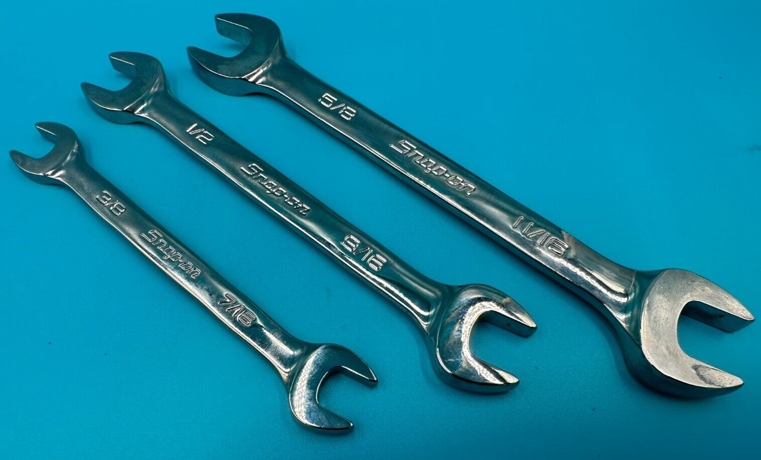 NEW Snap-On Open-End Wrench Set 3/8" to 11/16" VO1214B VO1618B VO2022B ...