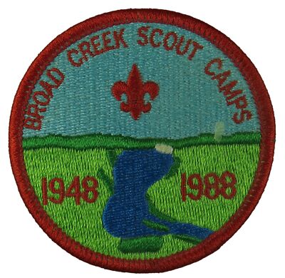 Baltimore Area Council MD Broad Creek 1948-1988 Patch RED Bdr (WY328 ...