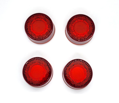 (4-PACK) R.O.C. 3202312 SAE P2 17 DOT RED 2" ROUND LED SIDE MARKER ...