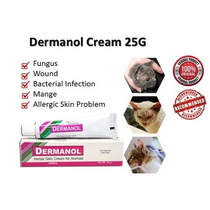 Dermanol Herbal Skin Cream for Animals 2 x 25g (Dogs,Cats & Small ...