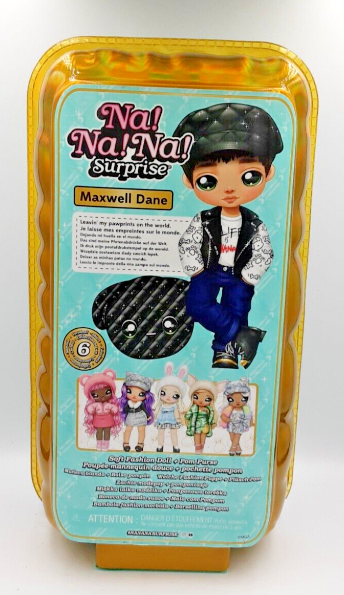 Na Na Na Surprise Maxwell Dane Glam Series Boy Fashion Doll Metallic ...