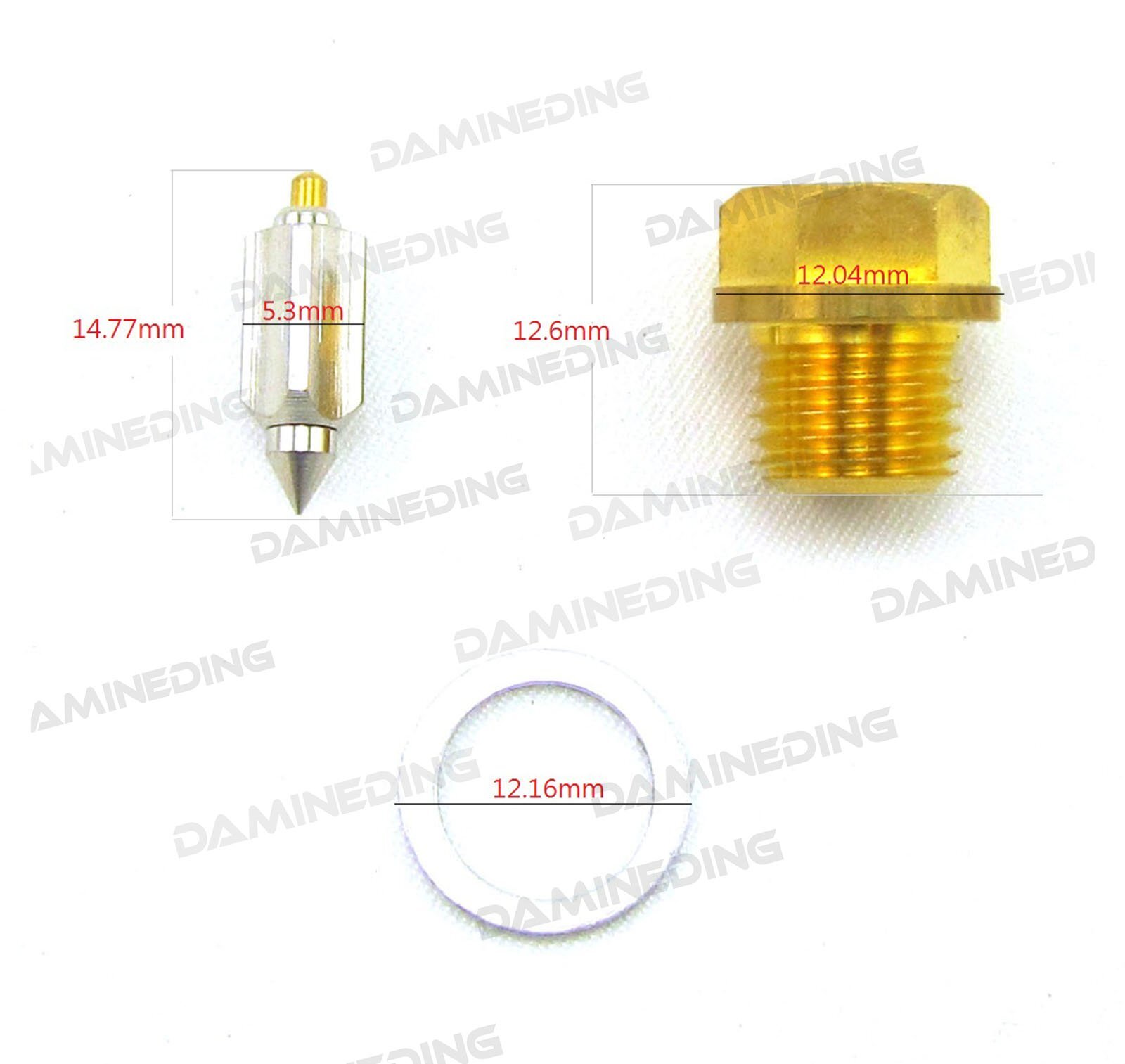 Carburetor Float Valve Carb Needle Assembly GT250 RL250 T250 TS100 ...