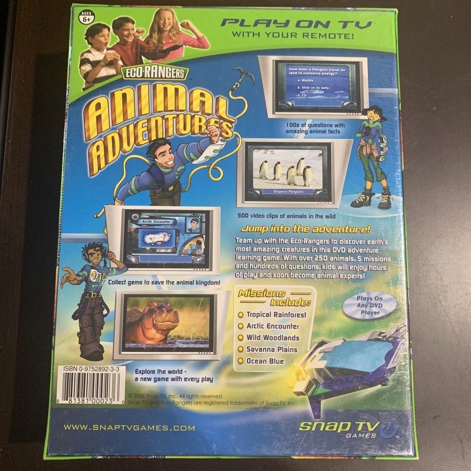 ANIMAL ADVENTURES ECO-RANGERS SNAP TV DVD GAME Brand New | eBay