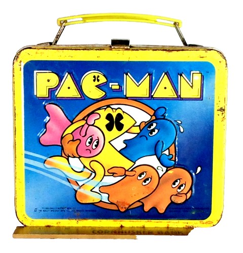 Pac-Man - Vintage 1980 Metal Lunch Box - NO THERMOS - Aladdin Bally ...