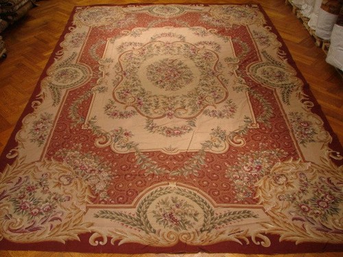 12' x 18' Needlepoint wool Handmade Petit Point Fine Aubusson Style rug ...