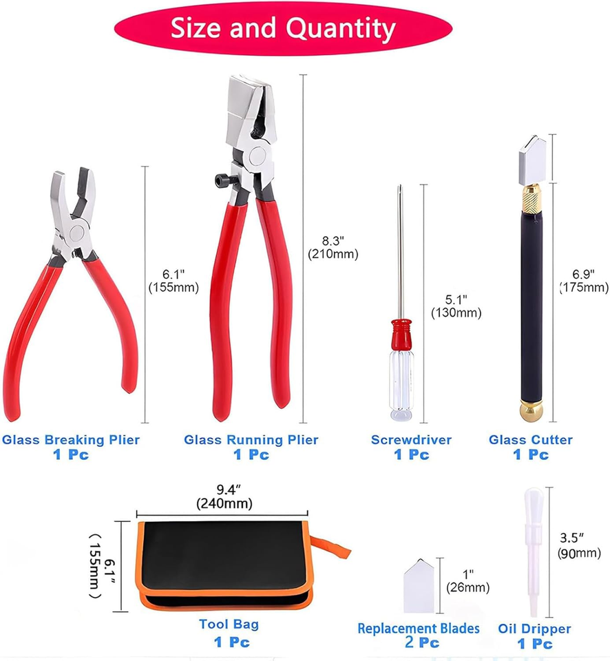Glass Cutters Tools Set Glass Cutting Tool Kit Glass Cutter Glass ...