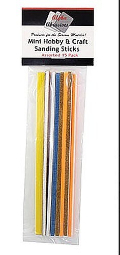 Creations Mini Sanding Sticks (15 Count) - Hobby and Model Sanding Tool ...
